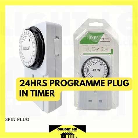 Luxes 24 Hours Programme Timer 13a Plug Socket Lx 243t Timer Switch