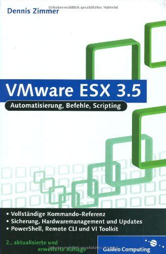 Vmware Esx 35 Automatisierung Befehle Scripting Neu Vi Toolkit Mit Powershell Buy Online