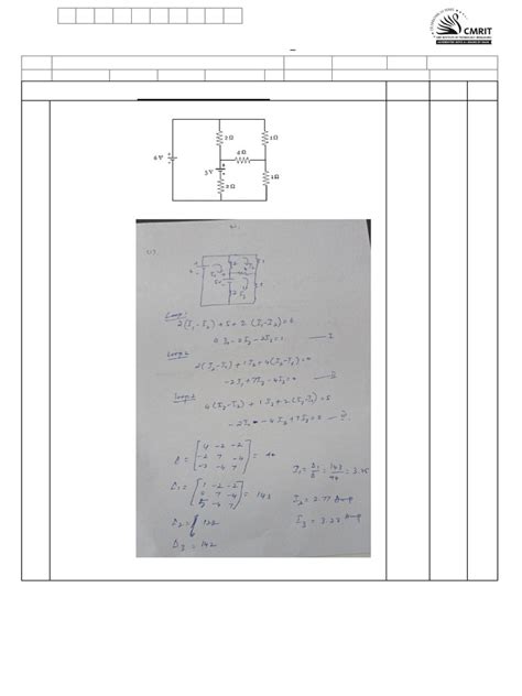 Iat I Question Paper With Solution Of 18ec32 Network Theory Dec 2021 Dr