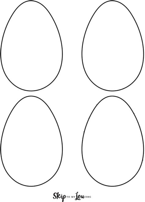 Easter Egg Templates With Pictures For Fun Easter Crafts Skip To My Lou Easter Egg Template