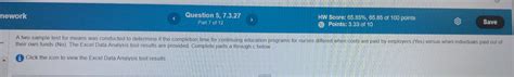 Solved Their Own Funds No The Excel Data Analysis Tool