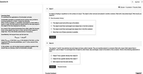 solved 2 learning goal to understand the applications of archimedes