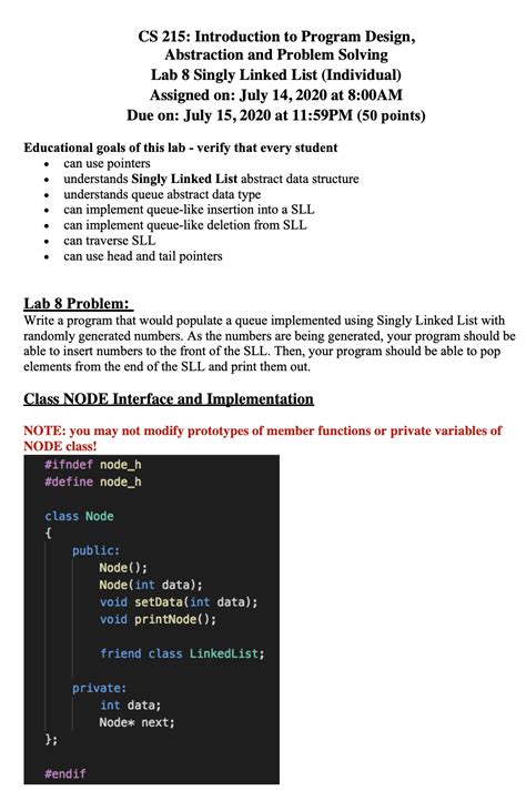 Solved Cs 215 Introduction To Program Design Abstraction