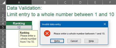 Excel Data Validation Explained