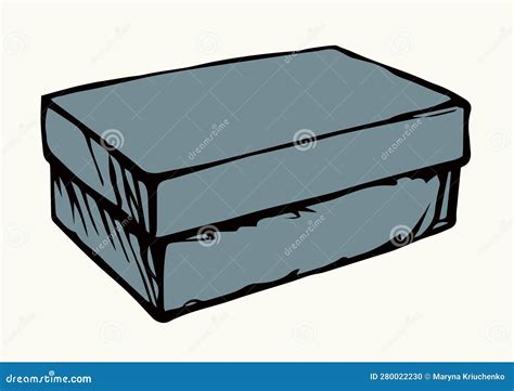 Rectangular Carton Packaging Vector Drawing Stock Vector