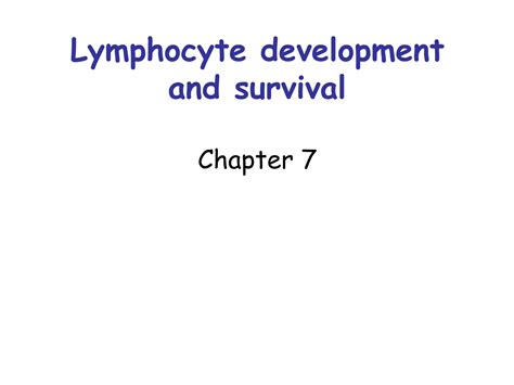7394415 Lymphocyte Development Power Point Ppt