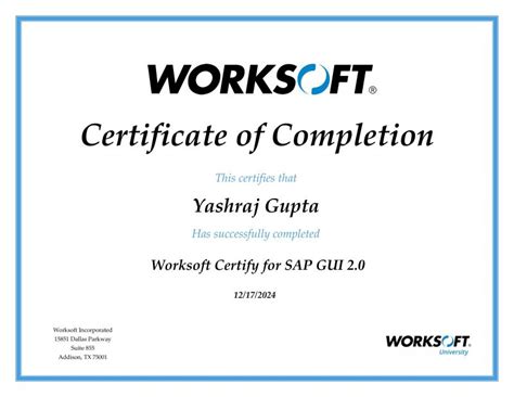 Infosys Worksoft Worksoftuniversity Sap Yashraj Gupta