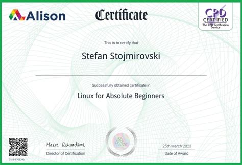 Stefan Stojmirovski On Linkedin Linux Linuxtraining Alison