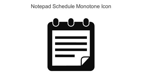 Notepad Schedule Monotone Icon In Powerpoint Pptx Png And Editable Eps Format PPT Sample