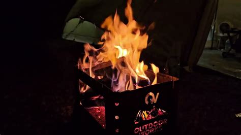 사각 캠핑 화로대 아웃도어웍스 조립식 불멍화로대 불놀이용품 Youtube