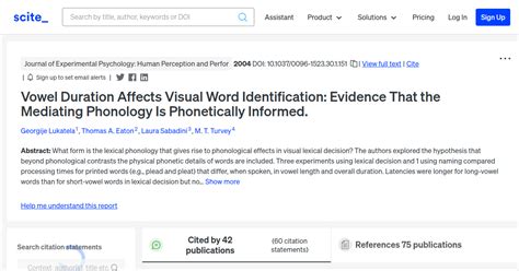 vowel duration affects visual word identification evidence that the