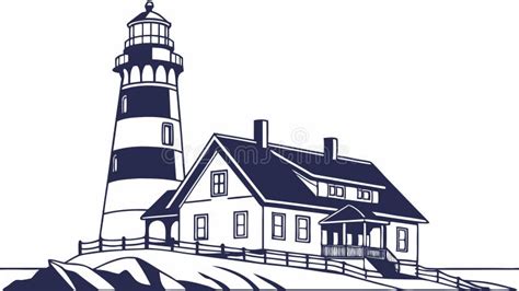 Classic Lighthouse Vector Illustration For Navigation And Hope Vector Design Generative Ai