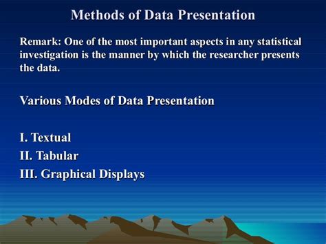 Data Organization And Presentation Statistics For Research