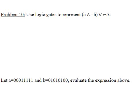 Solved Problem Use Logic Gates To Represent Ab A Chegg Com