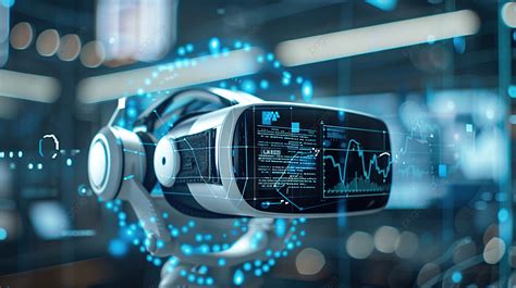 Vr 메타버스 가상현실 안경을 이용한 Ai 작업 시스템 기술 지능 회로망 배경 일러스트 및 사진 무료 다운로드 Pngtree