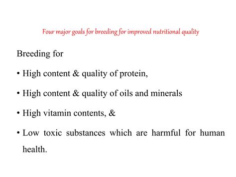 Breeding For Quality Traits In Vegetable Crops Pptx Agriculture Industries