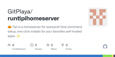 Github Gitplayaruntipihomeserver ⛺️ Tipi Is A Homeserver For