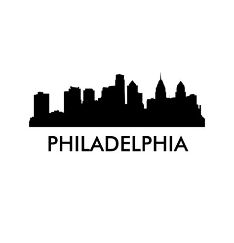 Philadelphia Skyline Silhouette Vector At Collection Of Philadelphia Skyline