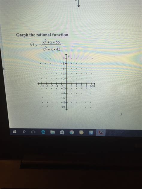 Solved Graph the rational function. y = x^2 + x - 56/x^2 - x | Chegg.com