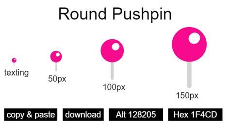 Round Pushpin Emoji And Codes