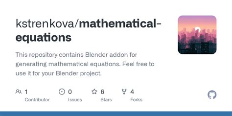 Github Kstrenkovamathematical Equations This Repository Contains Blender Addon For