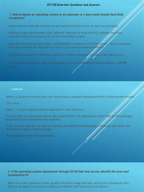 Sccm Interview Questions And Answers Pdf Microsoft Sql Server Application Software