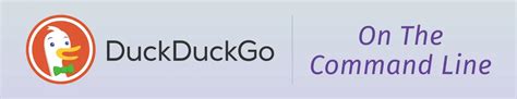 how to use duckduckgo from the command line