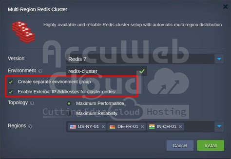 Get Redis Multi Region Cluster In Accuweb Cloud