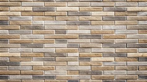 A Seamless Pattern Of Neutral Toned Rectangular Bricks Arranged In A