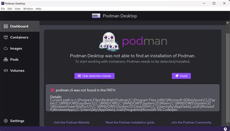 091 Podman Installation On Wsl2 On Windows 11 Was Not Detected