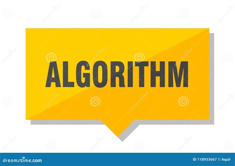 Algorithm Price Tag Stock Vector Illustration Of Sign 118933667