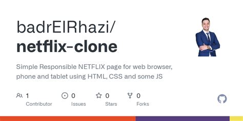 GitHub BadrElRhazi Netflix Clone Simple Responsible NETFLIX Page For Web Browser Phone And