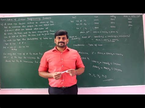 Formulation Of Linear Programming Problems LPP Module OR By GURUDATT H M YouTube