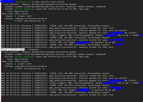 Python Script Using Cron Job Not Saving Output To File In Google VM Instance Stack Overflow