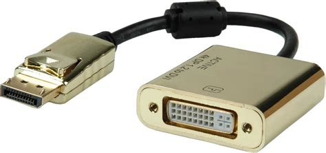 Roline Gold Displayport Dvi Adapter With Cable Dp St Dvi Bu 0 15 M Fiche Technique Et Prix