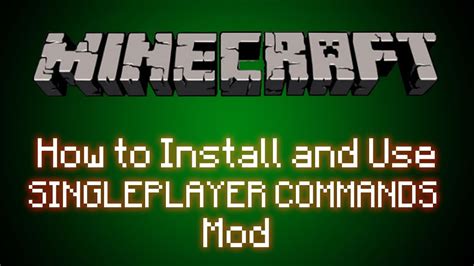 minecraft how to install single player commands mod [will work for