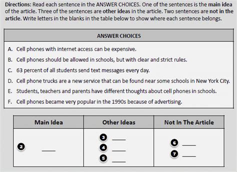 Task Sample Getting A Main Idea Adapted From English Learner Download Scientific Diagram