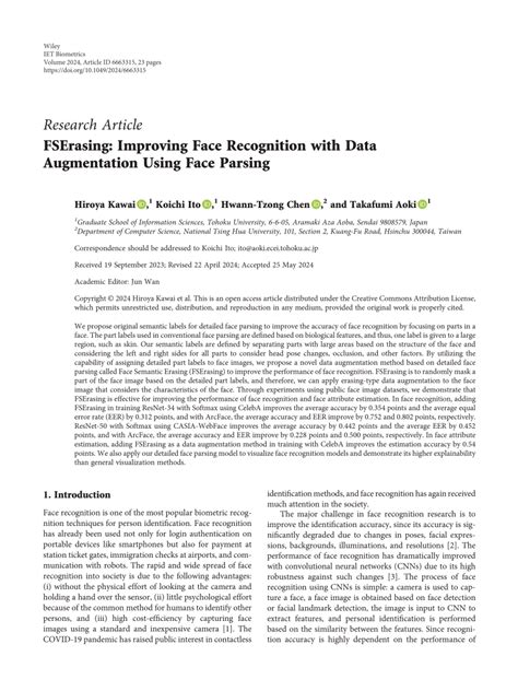 Pdf Fserasing Improving Face Recognition With Data Augmentation
