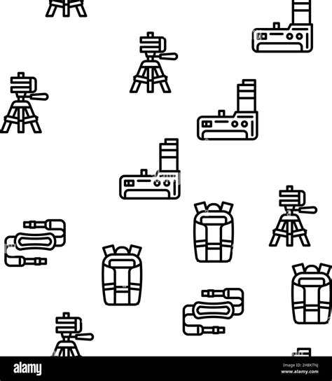 Photography Tool And Accessory Vector Seamless Pattern Stock Vector Photography Tool And Accessory Vector Seamless Pattern Stock Vector