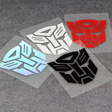 Transformers Reflective Stickers Autobot Decepticon Colorful Laser
