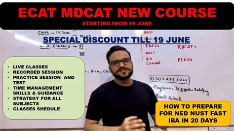 Ecat Mdcat New Batch Course Outline Schedule And Guidance Tests