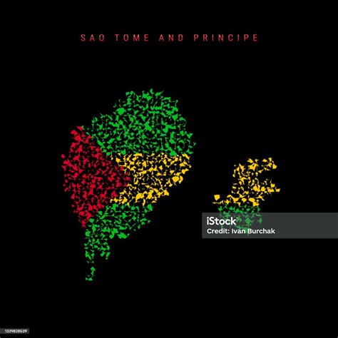 상토메와 프린시페 깃발지도 세인트 토마스와 프린스 플래그 색상의 혼란스러운 입자 패턴 벡터 아트 British Empire에 대한 스톡 벡터 아트 및 기타 이미지 Istock