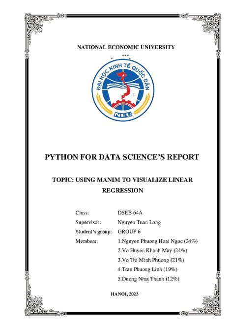 Report Python Nhóm 6 Hanoi 2023 National Economic University