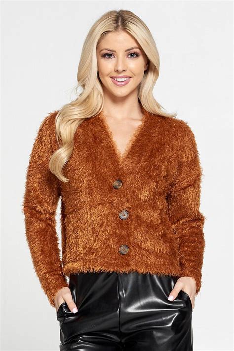 Rust Fuzzy Flowy Top With Buttons Lanviny Fresh Online Fashion For