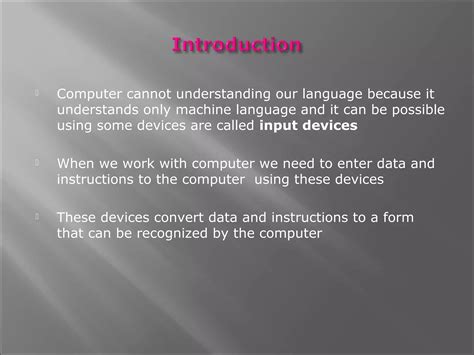 Presentation On Input Devices Ppt Computer Peripherals Computing