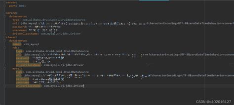 Springbootdruidmybatis基于注解切换数据源raincloud Jdbc主数据源未配置 Csdn博客
