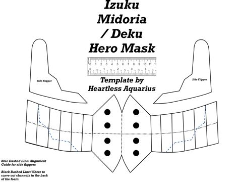 Izuku Midoriadeku Mask Template By Heartless Aquarius On Deviantart Tutorial De Disfraz
