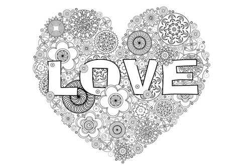 [프린트도안] 하트 컬러링북 색칠공부 Pdf 네이버 블로그 Valentines Day Coloring Page Adult Coloring Pages