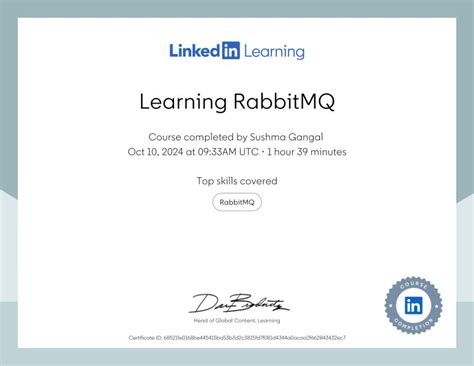 Sushma Gangal On Linkedin Certificate Of Completion