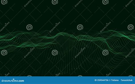Abstract Digital Wave Of Particles Futuristic Point Wave Technology Background Vector Vector